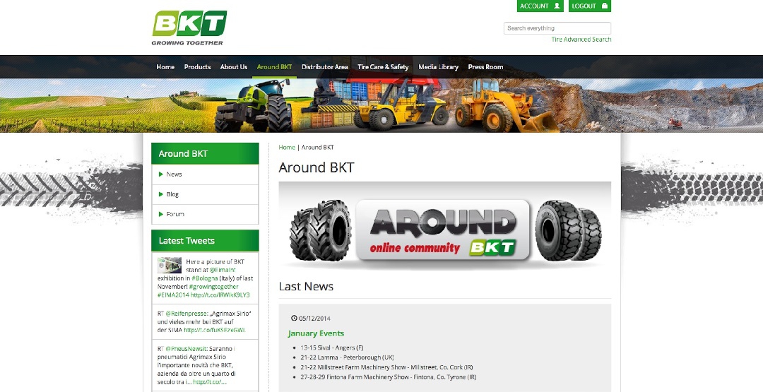 Le site Internet de BKT remis à jour